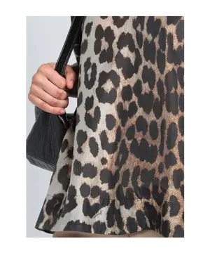 GANNI Leopard-print Short-sleeve Shirt