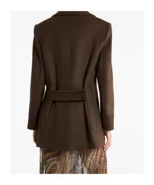 Etro Long Double-breasted Wool-blend Cloth Jacket