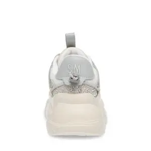 Steve Madden Silverwhite Rhinestoneembellished Chunky Sneakers