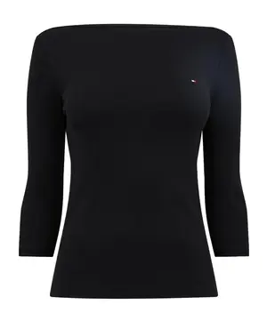 Tommy Hilfiger Fitted Longsleeve Tshirt - Black