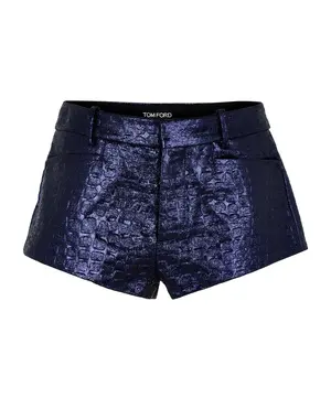 TOM FORD Crocodile Embossed Low-rise Shorts