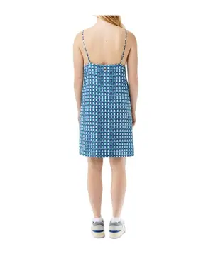 Lacoste Geometric Print Slip Mini Dress