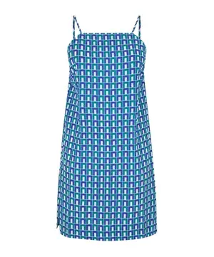 Lacoste Geometric Print Slip Mini Dress