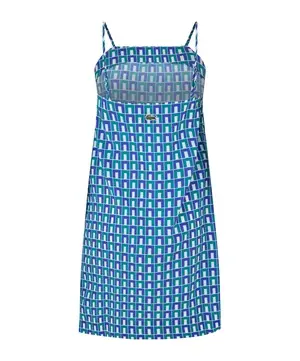 Lacoste Geometric Print Slip Mini Dress