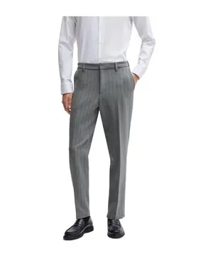 Hugo Boss Finecheck Cropped Tailored Trousers