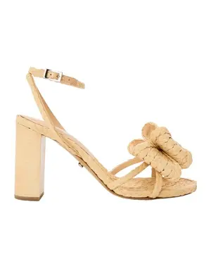 MACHMACH Mach & Mach Block Heel Court Sandals With Bow Detail - No