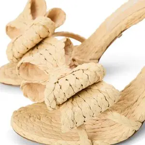 MACHMACH Mach & Mach Block Heel Court Sandals With Bow Detail