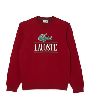 Lacoste Minimal Printed Sweatshirt - Red