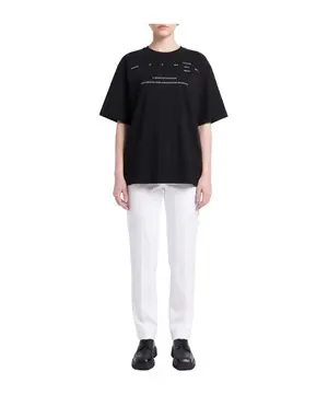 Sportmax Printed T-shirt With Crystal Embellishments