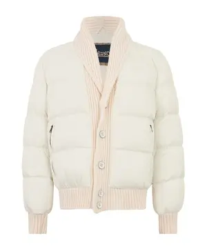 Herno Cropped Knit Padded Jacket