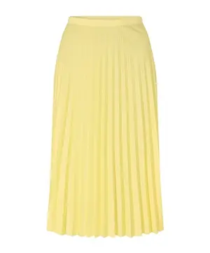 Lacoste Midi Pleated Skirt - Yellow