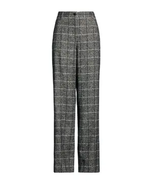 Dolce & Gabbana Plaid Wide-leg Pants - Black