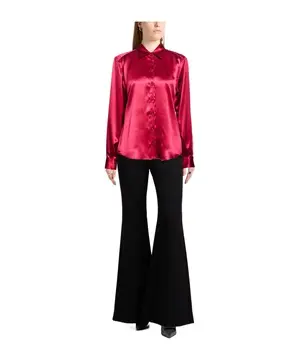Dolce & Gabbana Solid-colored Satin Long-sleeve Shirt