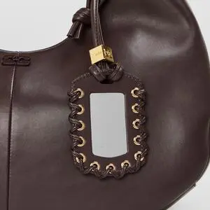 GANNI Soft Leather Hobo Shoulder Bag