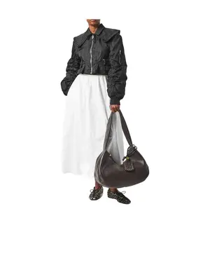 GANNI Soft Leather Hobo Shoulder Bag