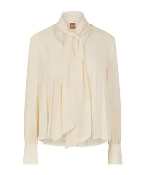 Hugo Boss With Neck Tie - White
