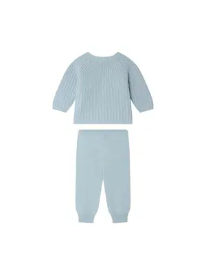 Bonpoint Ging Cardigan And Trousers Set