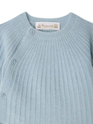 Bonpoint Ging Cardigan And Trousers Set