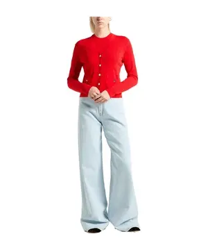 Tory Burch Solid-color Lightweight Knit Cardigan