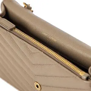 Saint Laurent Solid Color Wallet On Chain