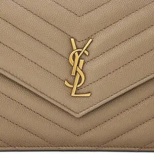 Saint Laurent Solid Color Wallet On Chain