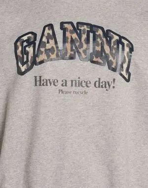 GANNI Solid-color Printed Sweatshirt