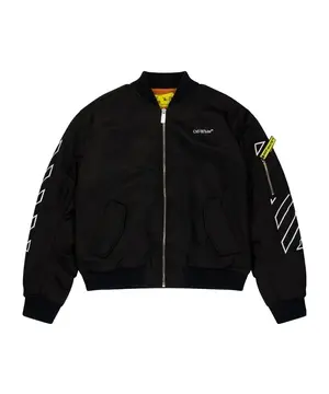 Off-White Ribcollar Bomber Jacket - Black