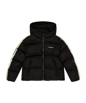 Palm Angels Hooded Quilted Puffer Jacket - Black