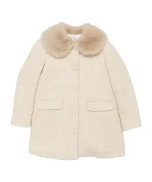 Bonpoint Faux-fur Coat - Beige