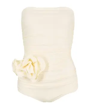 Magda Butrym Strapless Gathered One-piece Swimsuit - No