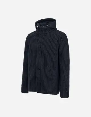 Herno Coarse-ribbed Knit Cotton Garment