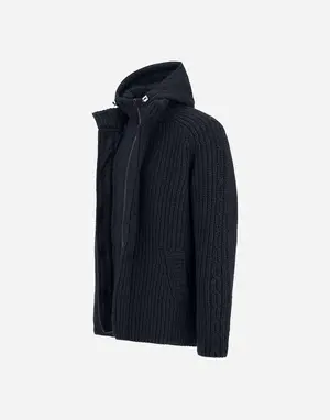 Herno Coarse-ribbed Knit Cotton Garment
