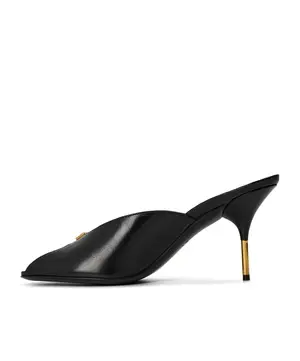 Versace Leather Heeled Mules