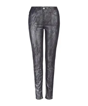 Emporio Armani Metallic Coated Skinny Trousers