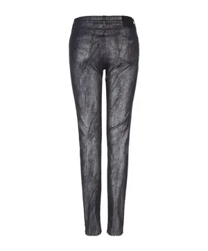 Emporio Armani Metallic Coated Skinny Trousers