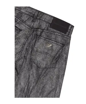 Emporio Armani Metallic Coated Skinny Trousers