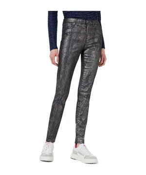 Emporio Armani Metallic Coated Skinny Trousers