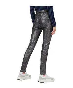 Emporio Armani Metallic Coated Skinny Trousers