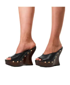 Magda Butrym Simple Wedge Heel Slippers