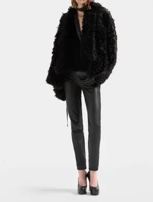 7 For All Mankind Leather-look Zip Ankle Skinny Trousers