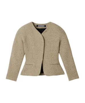 Jacquemus The Mini Ovalo Jacket - Light Brown