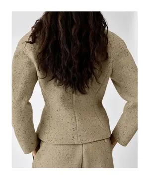 Jacquemus Mini Ovale Cropped Jacket - Light Brown