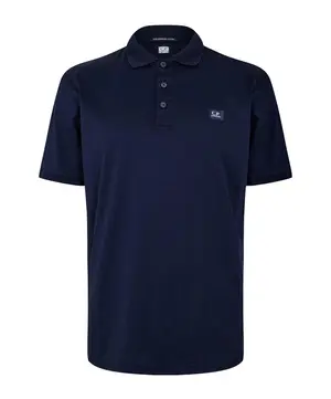 C.P. COMPANY Short Sleeve Polo Shirt - Black