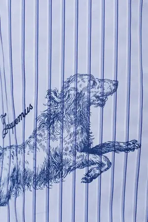 Jacquemus Dog-print Striped Shirt