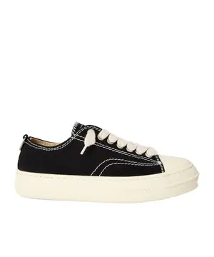 REPRESENT Solid Color Low-top Trainers - Black