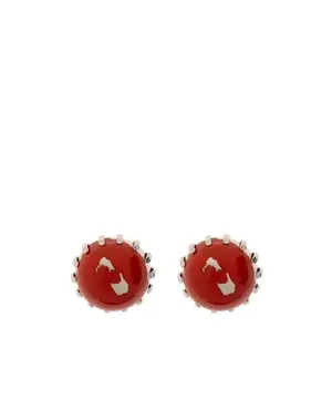 Marni Round Earrings - Red