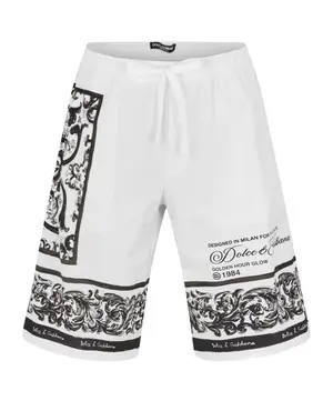 Dolce & Gabbana Vintage Floral Print Drawstring Shorts