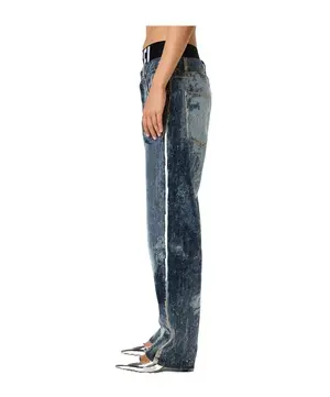 DIESEL® Vintage Printed Straight Leg Jeans