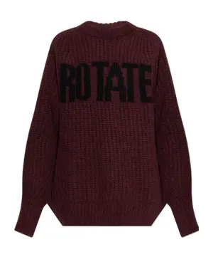 ROTATE BY BIRGER CHRISTENSEN Long-sleeved Sweater - Wine Red