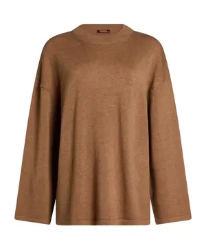 Max Mara Solid-color Mid-weight Knit Top - Camel